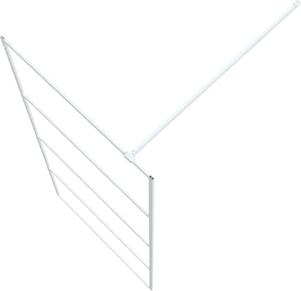 Sprchová zástěna walk-in bílá 90 x 195 cm čiré ESG sklo 152141