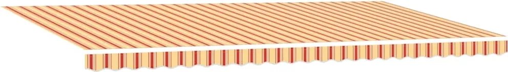 Stahovací markýza Žlutá a oranžová 600 × 300 cm 3331597
