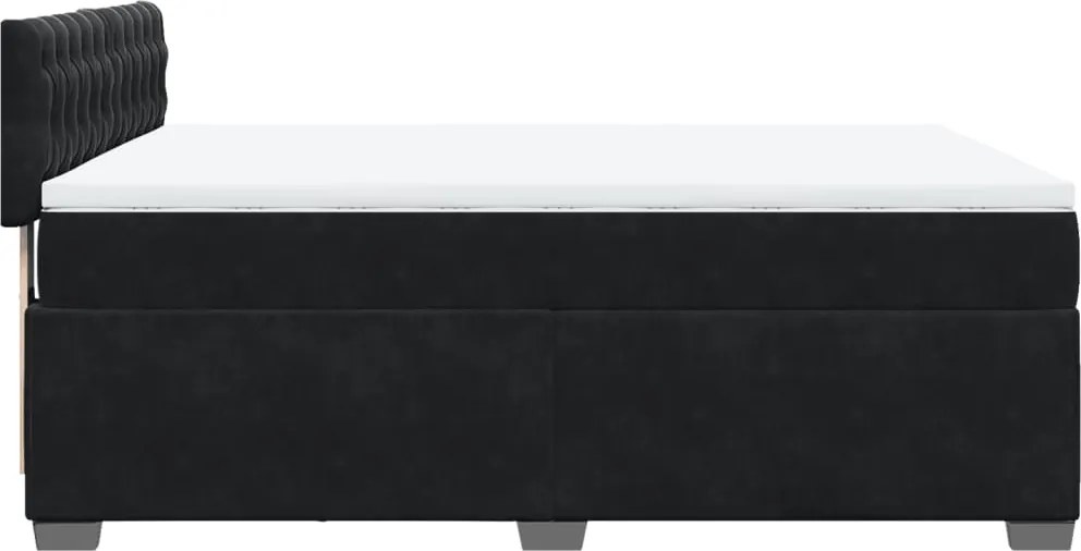 Box spring postel s matrací černá 140x200 cm samet 3288638