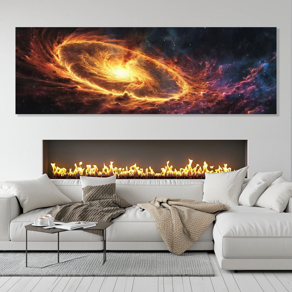 Obraz na plátně - Galaxie Neufier FeelHappy.cz Velikost obrazu: 150 x 50 cm