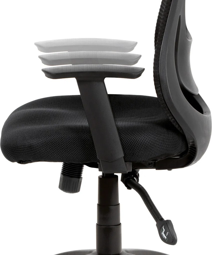 Ergonomická kancelářská židle MODUS - černá síťovina / látka