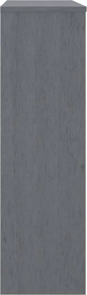 Nástavec na komodu HAMAR tmavě šedý 90 x 30 x 100 cm borovice 340434