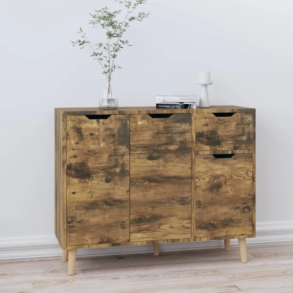 Příborník kouřový dub 90 x 30 x 72 cm kompozitní dřevo 326821