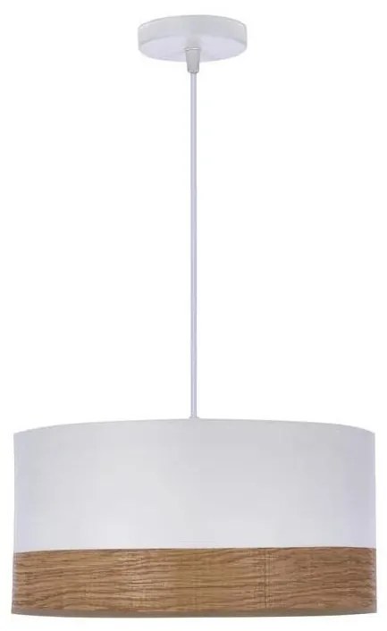 Lustr na lanku BIANCO 1xE27/40W/230V bílá/hnědá