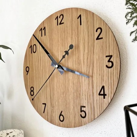 Nástěnné hodiny z dubového dřeva – moderní minimalistický design I SENTOP MAS002-A-akcia20