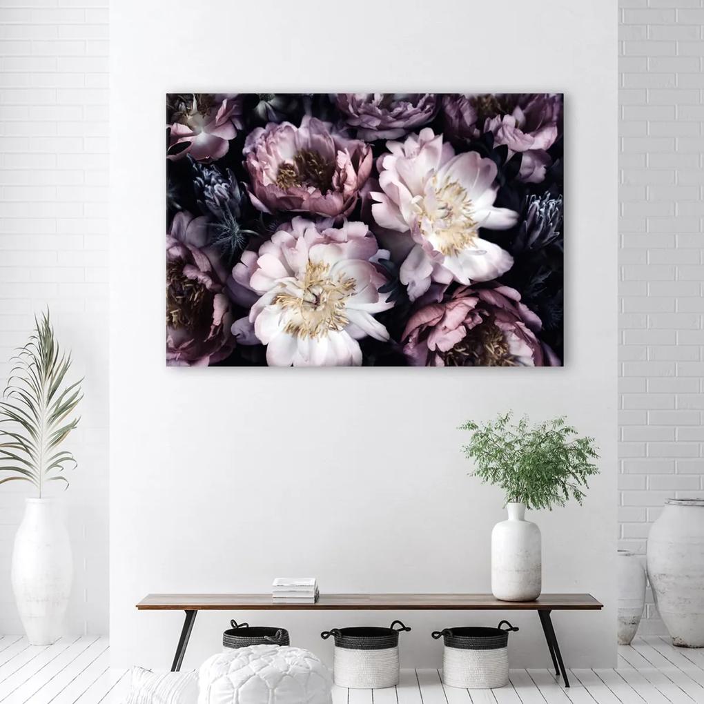 Obraz na plátně, Květinová kytice Vintage Garden - 120x80 cm