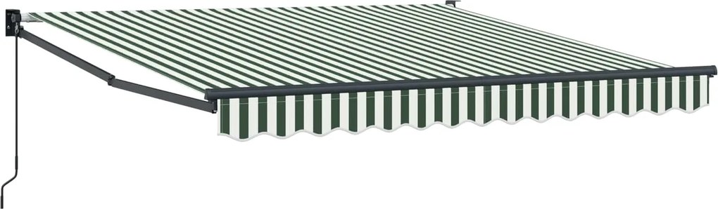 Stahovací markýza Zelená a bílá 300 x 250 x 165 cm 3330187