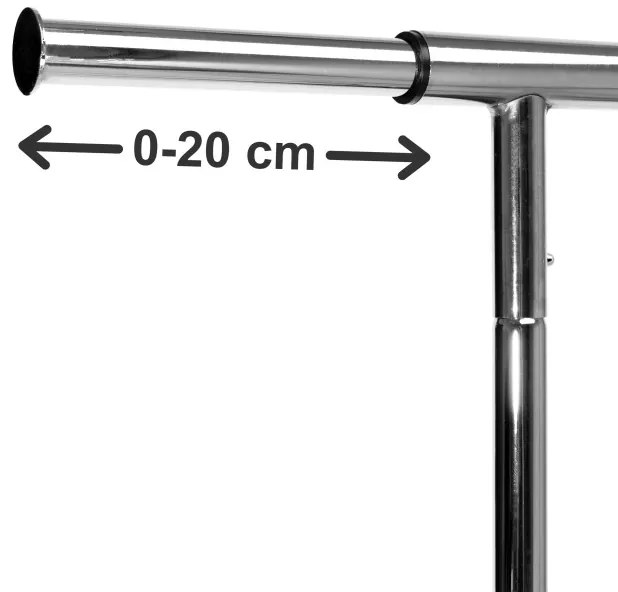 Věšákový stojan na kolečkách HARUN stříbrný