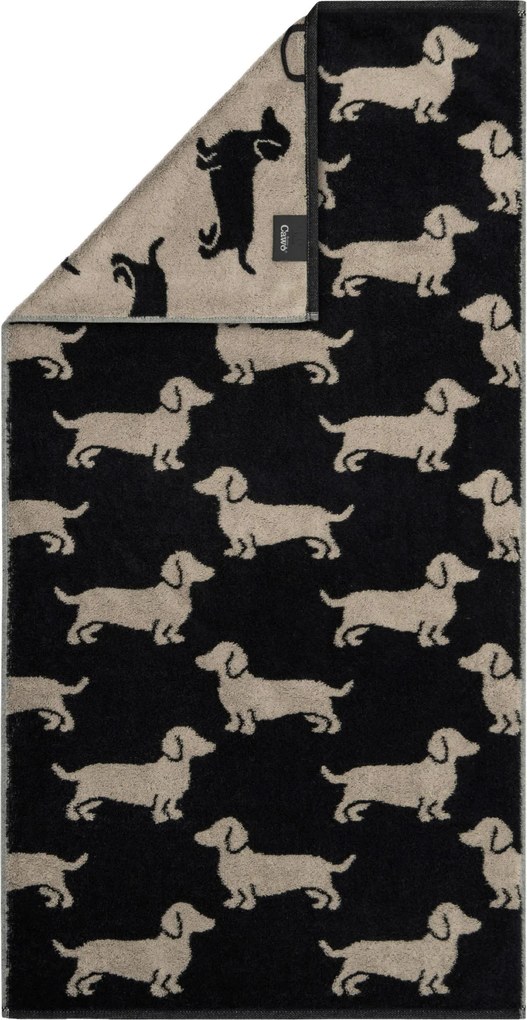 XXXLutz OSUŠKA DO SPRCHY, 80/150 cm, černá, béžová Cawoe - Osušky - 003367069402