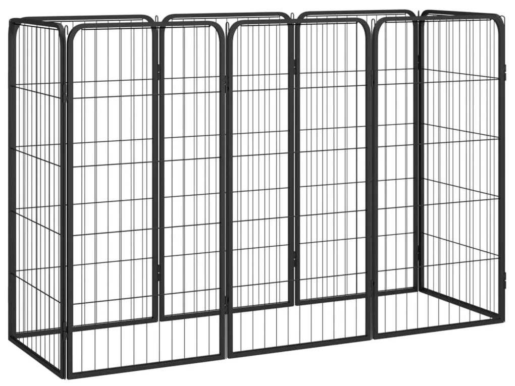 8panelová ohrádka pro psy černá 50 x 100 cm práškovaná ocel 3115958