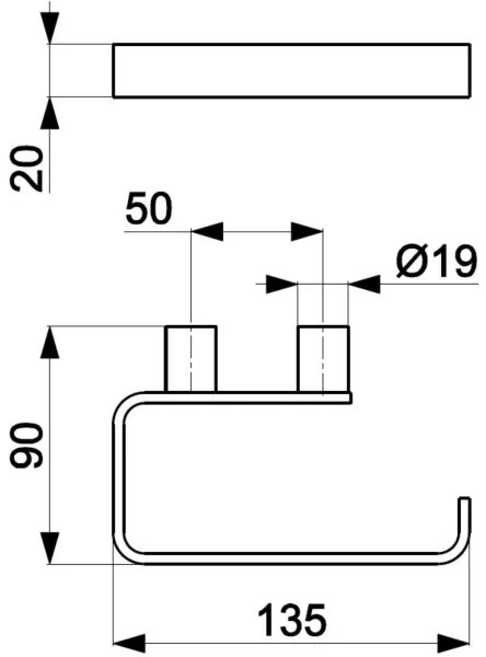 KFA Armatura 864-022-81 - Držák toaletního papíru nerez/matná černá