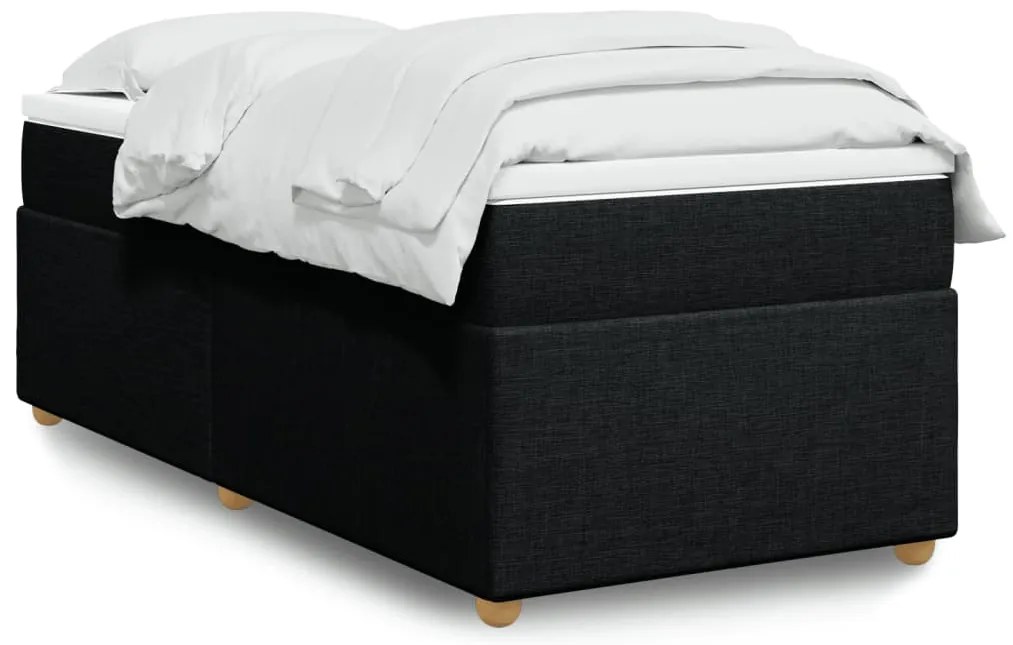 Box spring postel s matrací černá 100 x 200 cm textil 3285354