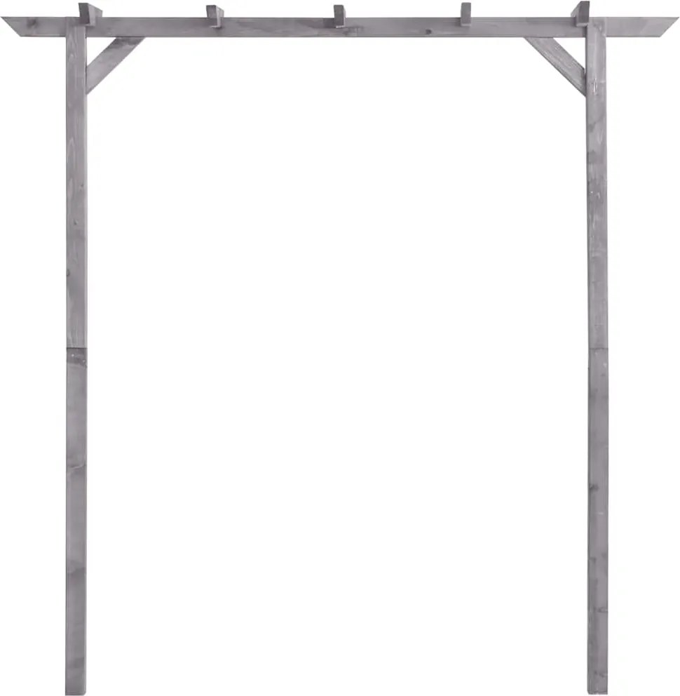 Zahradní pergola šedá 200 x 40 x 205 cm impregnovaná borovice 313567