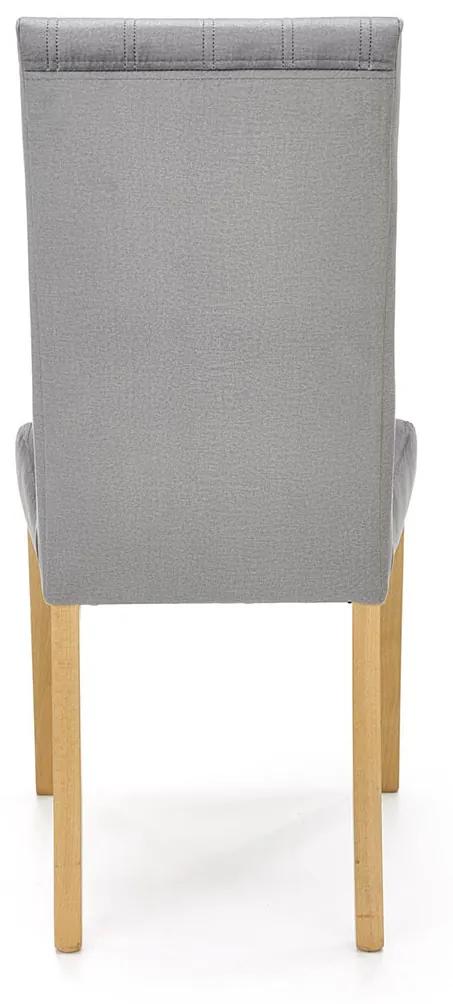 Židle Diego 3 medový dub / prošívané sametové pruhy, Monolith 85