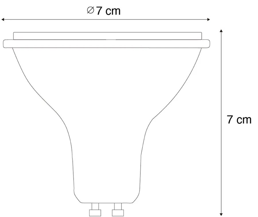 Sada 5 ks Chytrá stmívatelná LED žárovka GU10 AR70 6W 500lm 2200-6500K
