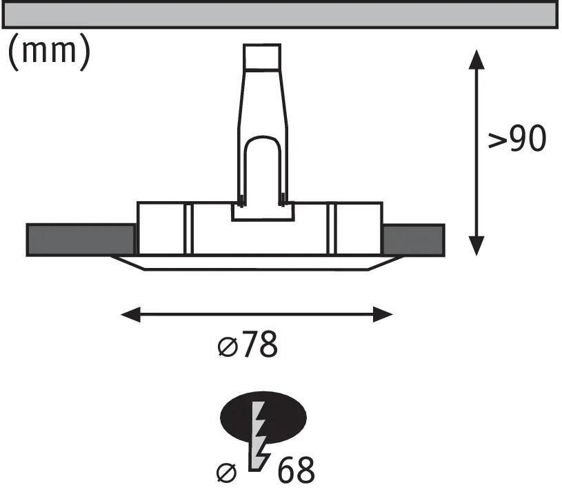 Paulmann 93631 Premium LED Nova, zápustná bodovka 1x max35W GU10, bílá, prům. 7,8cm, IP44
