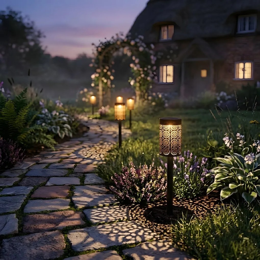Exteriérové ​​solární zapichovací svítidlo Decor, sada 4ks