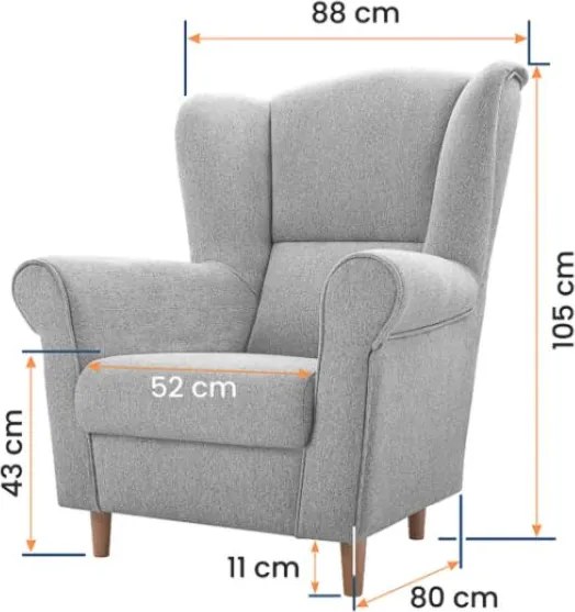 IDZ Sedací souprava: Křeslo LOFT 1 + taburet LOFT, Mátová Avra 11