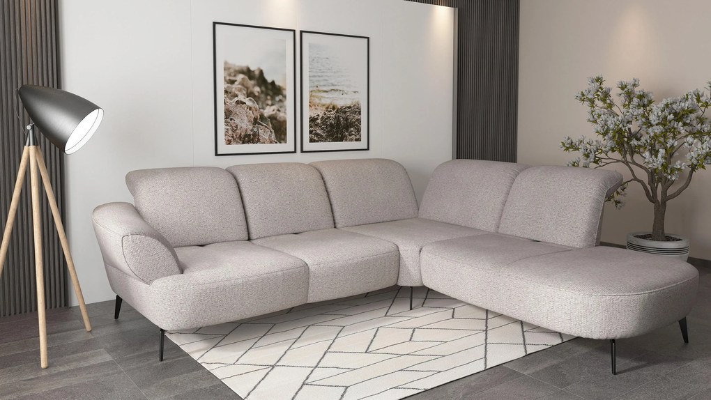 XXXLutz ROHOVÁ SEDAČKA, textil, barvy stříbra Sit & More - Sedací soupravy - 00014401323C