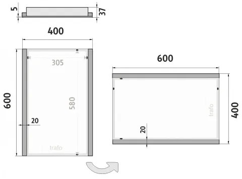 NIMCO ZP 11000 - LED Koupelnové podsvícené zrcadlo 6500K 60x40 cm IP44