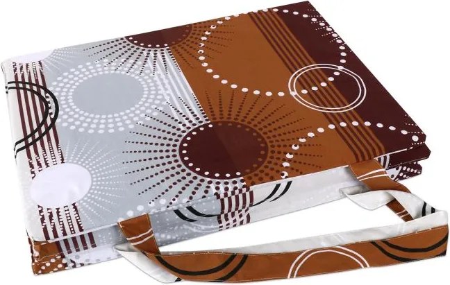 Bellatex Polstr na plážové lehátko - potah na zip Hnědá 55x195 cm