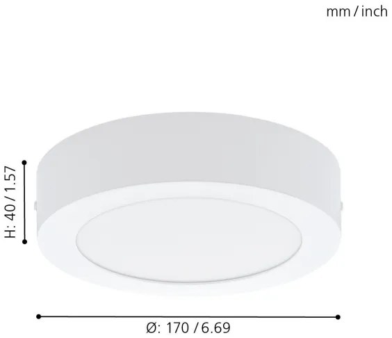 Eglo 94072 - LED stropní svítidlo FUEVA 1 LED/10,89W/230V