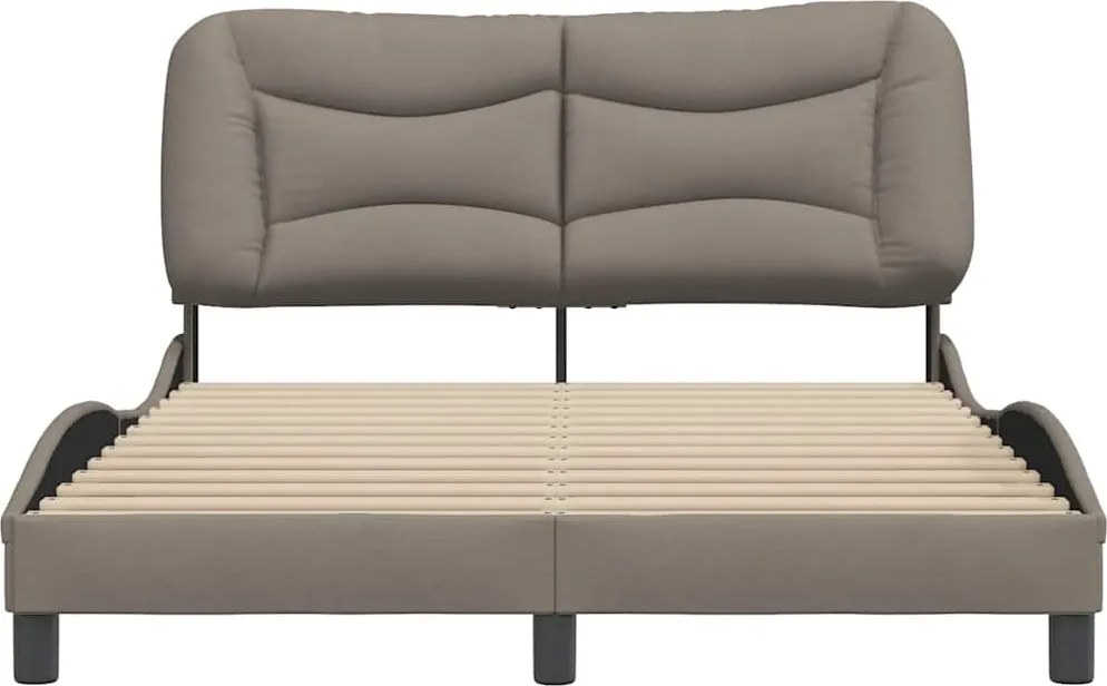 Rám postele bez matrace Hvar taupe 120 x 200 cm textil 3207762