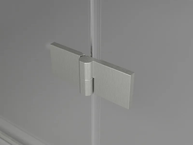 Mexen Lunar T, sklopný pravý sprchový kout 140 x 80 cm, 8mm čiré sklo, ocelový profil, 834T-140-080-97-00-P