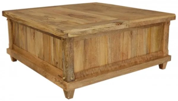Indický nábytek - Konferenční stolek Devi 90x40x90 z mangového dřeva Mango natural