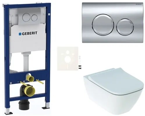 Cenově zvýhodněný závěsný WC set Geberit do lehkých stěn / předstěnová montáž+ WC Geberit Smyle SIKOGESSMD20