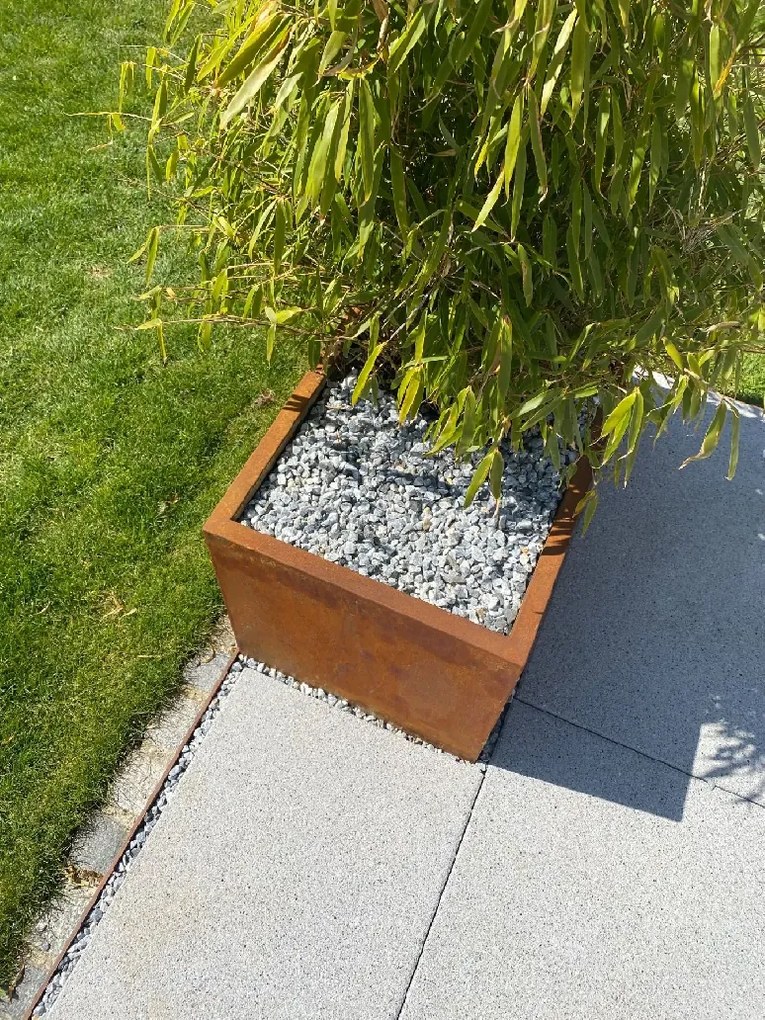 Truhlík MAXI, corten, šířka 80 cm, hnědý