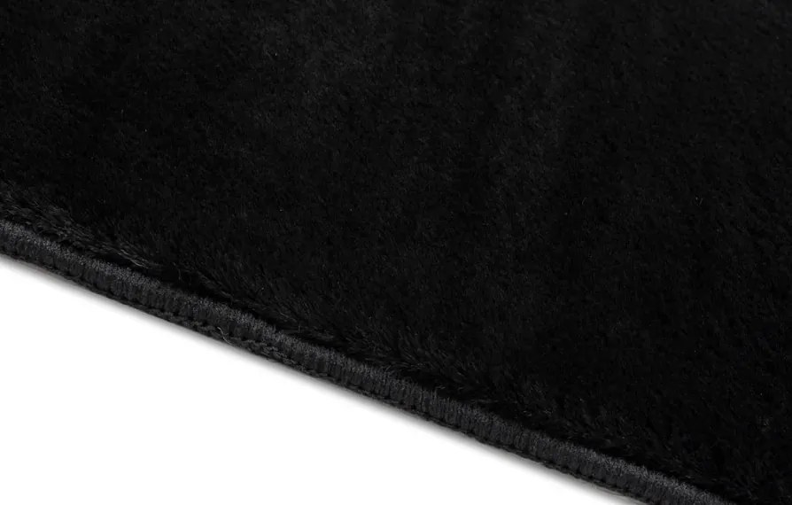 B-LINE Kusový koberec COLOR UNI Black ROZMĚR: 80x150 cm