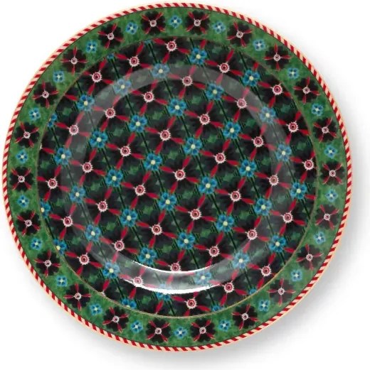 Pip Studio Berry Blues talíř Ø12cm, zelený (Talíř z tenkostěnného porcelánu)
