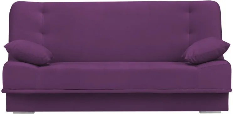 Tmavě fialová třímístná rozkládací pohovka s úložným prostorem Melart Andre