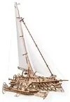 Ugears 3D dřevěné mechanické puzzle Plachetnice Merihobus (trimarán)