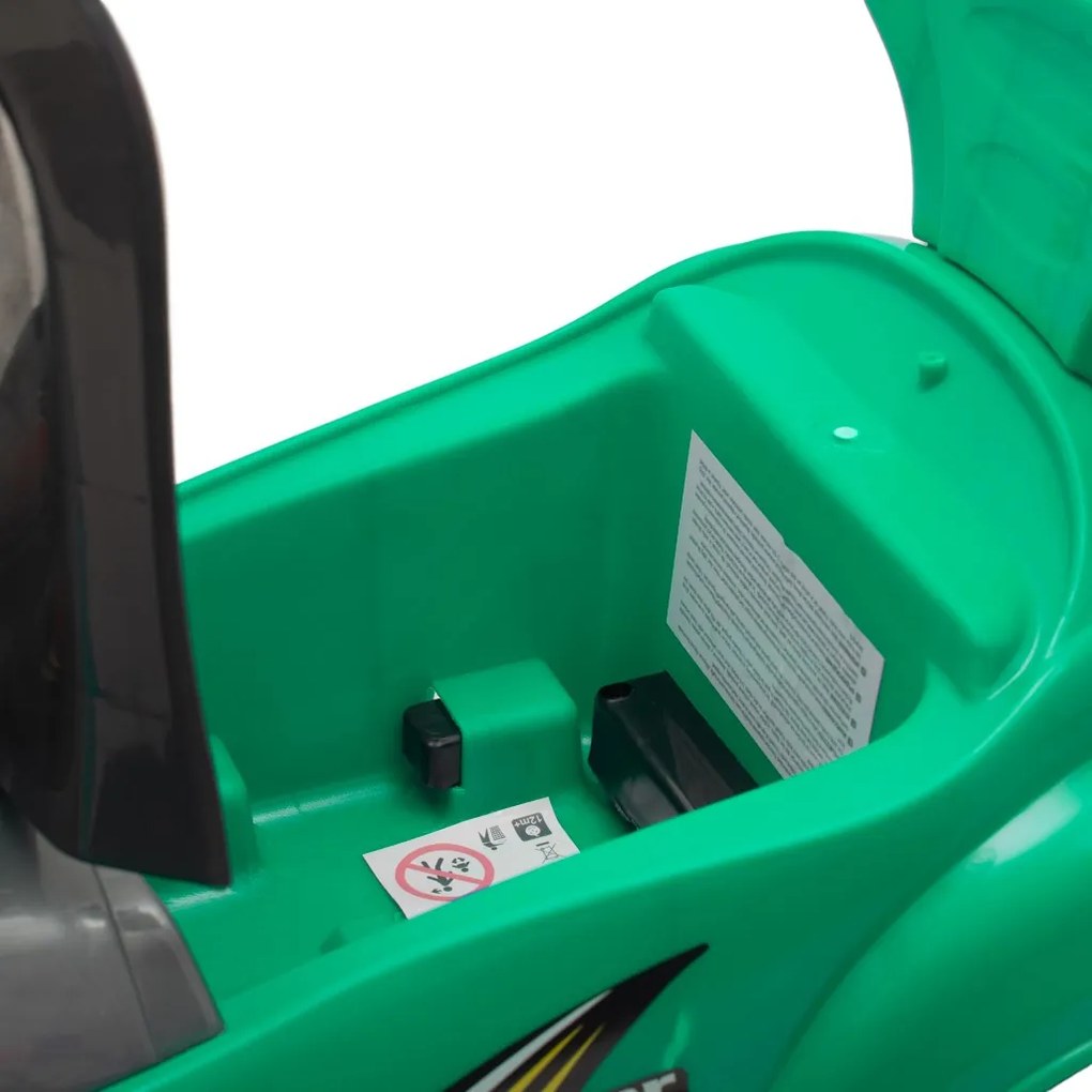 Dětské odrážedlo s vodící tyčí 3v1 Baby Mix Mega Car zelené