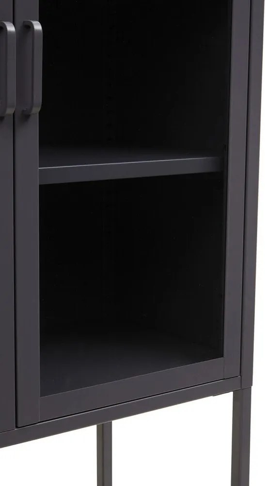 Šedá ocelová vitrína 75x150x35 cm Acier – Premier Housewares