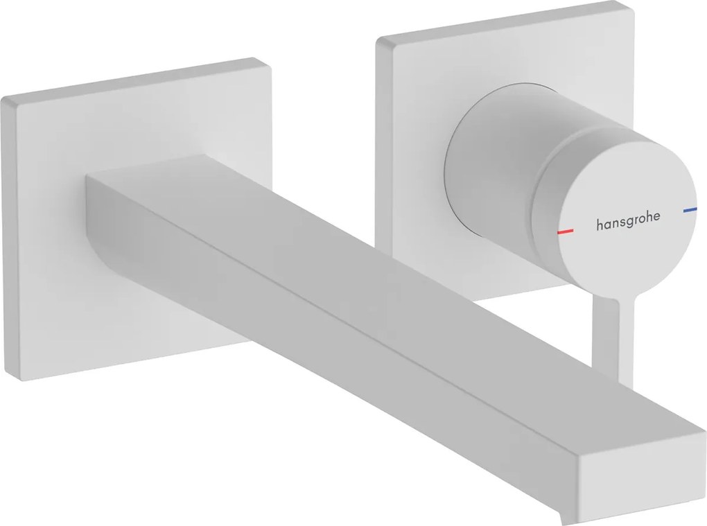 Hansgrohe Tecturis E, páková umyvadlová baterie EcoSmart+ pod omítku s výtokem 225 mm, bílá matná, HAN-73051700
