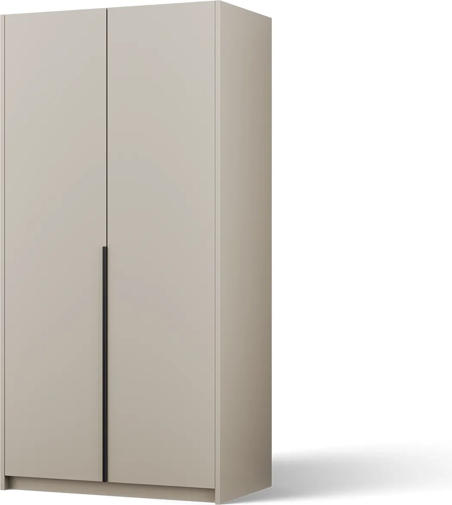 ADRK Šatní skříň BREGMA II KB 100, kašmír/madlo černé