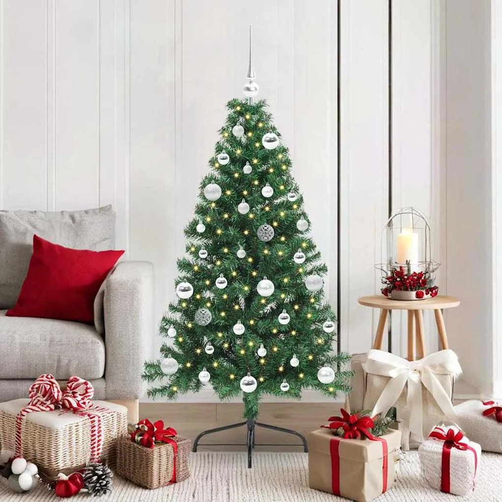 Umělý osvětlený vánoční stromeček Zelená 150 cm PVC 3397003