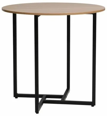 Kulatý jídelní stůl Alto 80 cm dub přírodní/černý