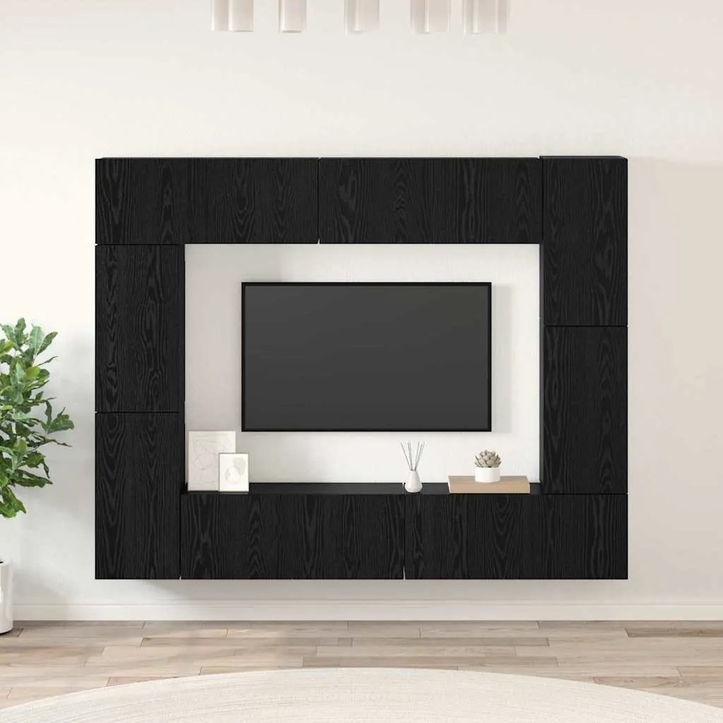 Sestava TV skříněk 8 ks Černý dub Kompozitní dřevo 3393310