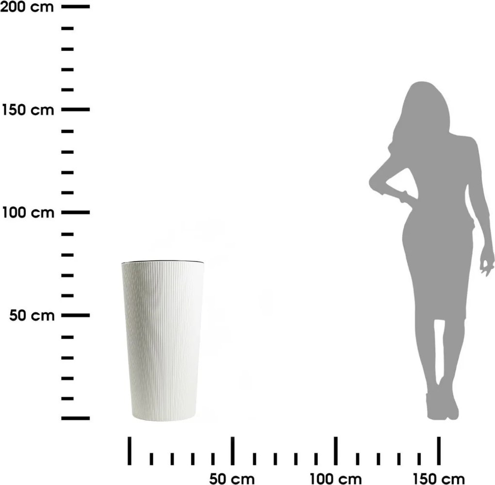 PLASTOVÝ KVĚTINÁČ URBANIKA ECO 75X41 CM BÍLÁ
