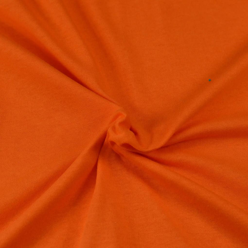 Jersey prostěradlo oranžové Rozměr: 140x200