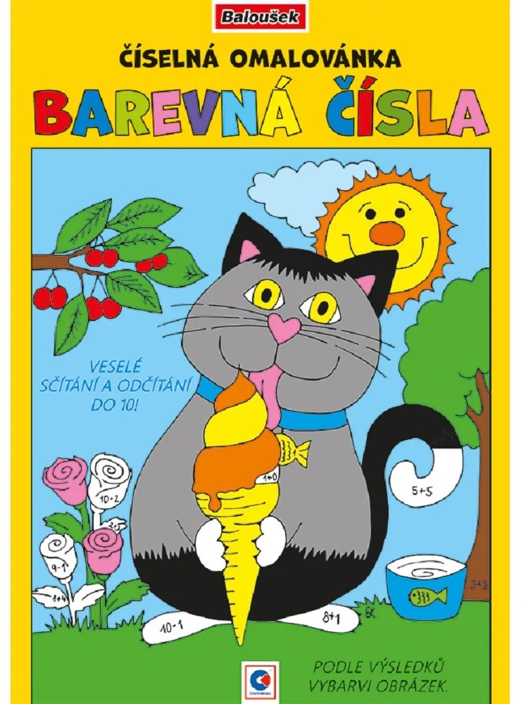 Baloušek - číselná omalovánka A4, Barevná čísla