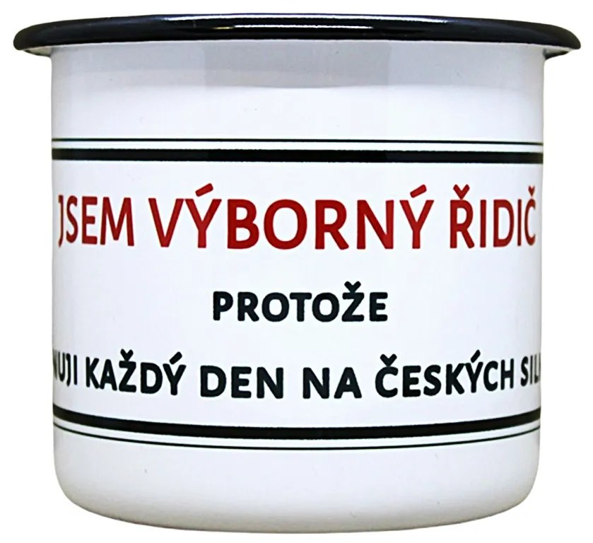 Super plecháček Vtipný plecháček s potiskem výborný řidič Objem: 330 ml