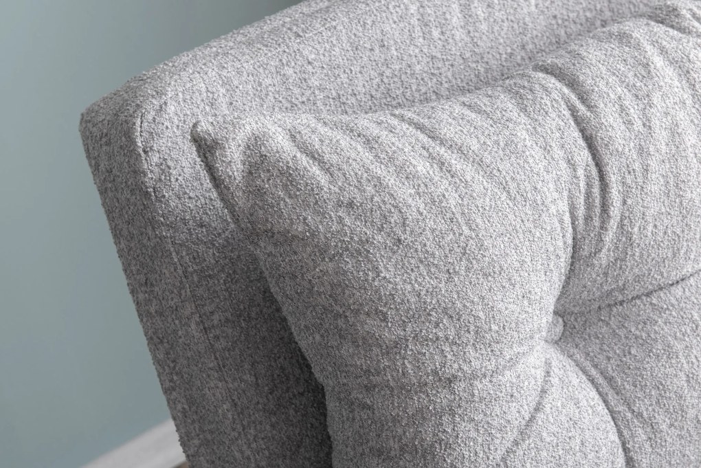 Atelier del Sofa 1-místná pohovka Sando Single - Teddy Fabric - Grey, Šedá