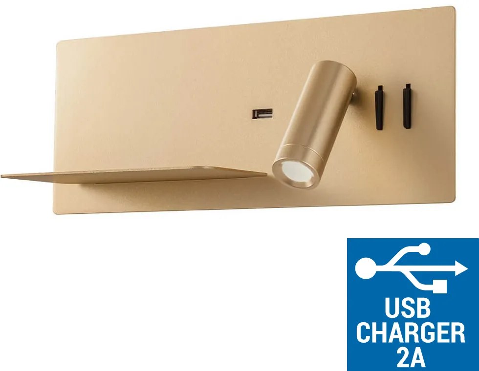 Světla a lustry REDO GROUP Nástěnná lampa do ložnice Redo BROOK/LED 8+3W/USB