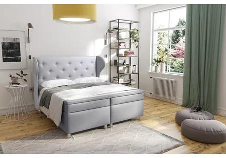 Čalouněná postel New York 180x200 cm Světle šedá