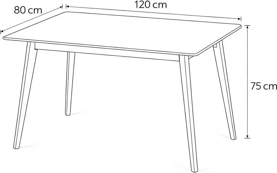 Jídelní stůl Campo 120, bílá